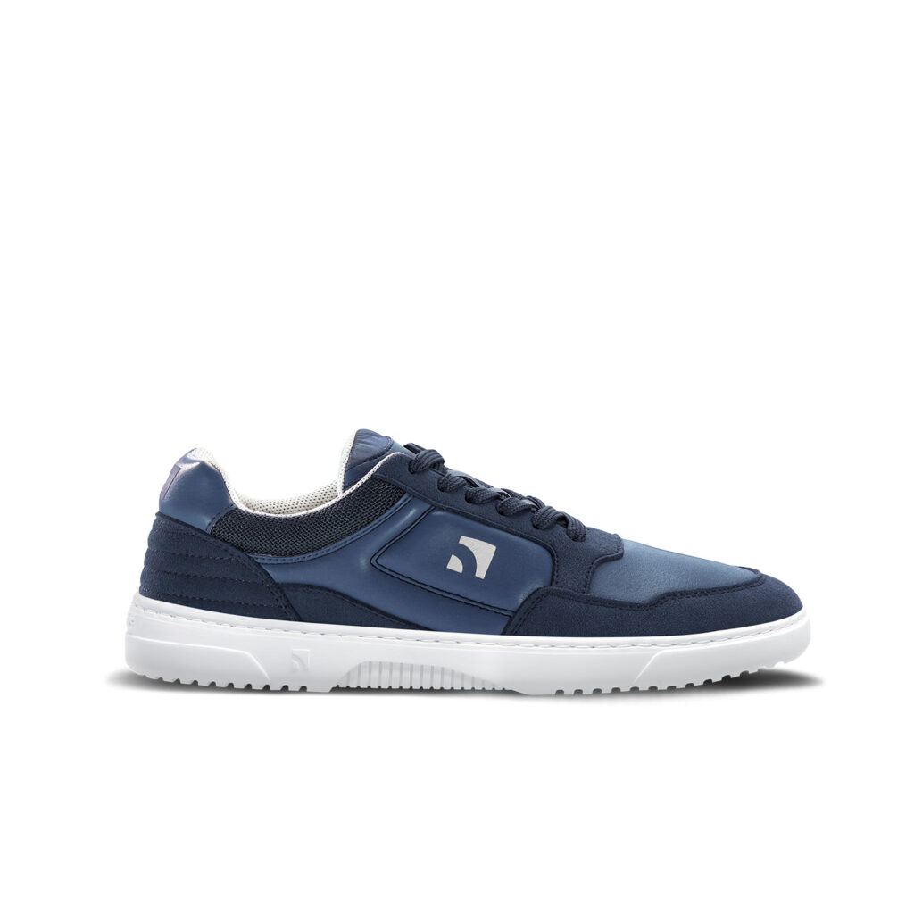 Barefoot Sneakers Barebarics – Axiom – Dark Blue & White - Basa Pėda ...